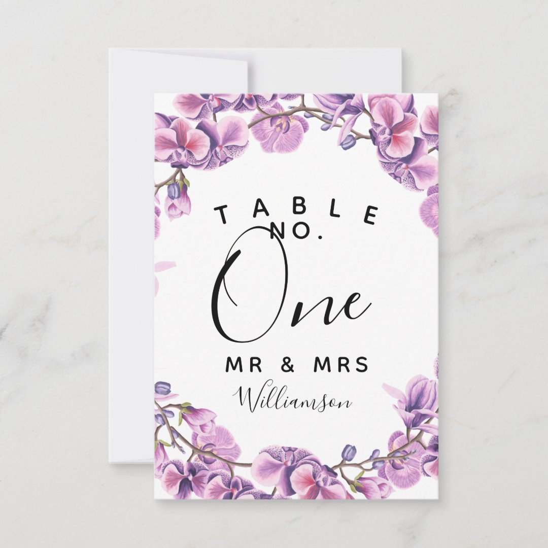 purple wedding Table Number party/wedding | Zazzle