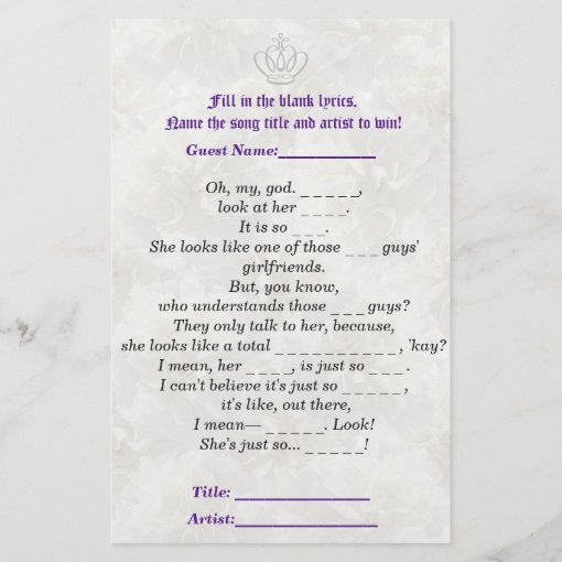Purple|White African Princess Baby Shower Game Flyer | Zazzle Purple|White African Princess Baby Shower Game Flyer | Zazzle
