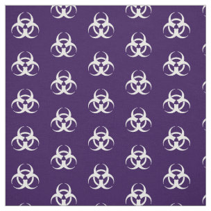 Purple Biohazard Symbol Fabric | Zazzle