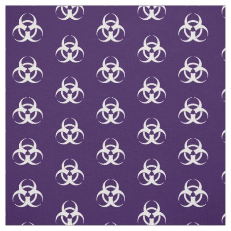 Purple Biohazard Symbol Fabric | Zazzle