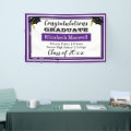Purple | White Congratulations Graduate Graduation Banner | Zazzle