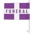 Purple White Cross Funeral Procession Car Flag | Zazzle