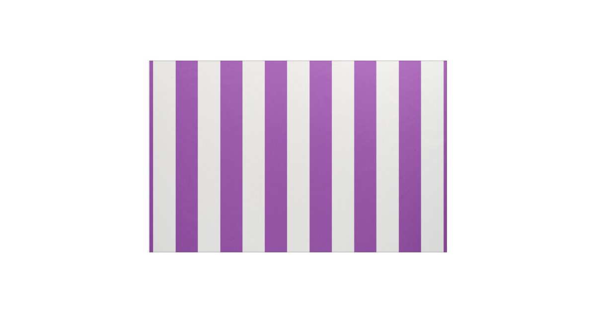 Purple White Stripes Design Fabric | Zazzle