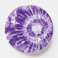 Purple & White Tie Dye Pattern PopSocket | Zazzle