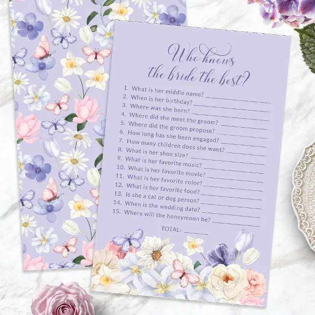 Purple Who Knows The Bride Game | Zazzle