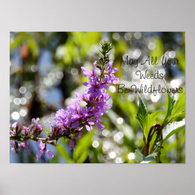 Purple Wildflower Quote Poster | Zazzle