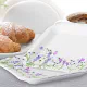 Purple Wildflower Theme Delicate Floral Border Paper Plates | Zazzle