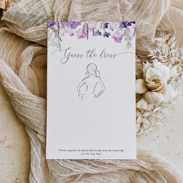 Purple wildflowers lavender Guess the dress game | Zazzle