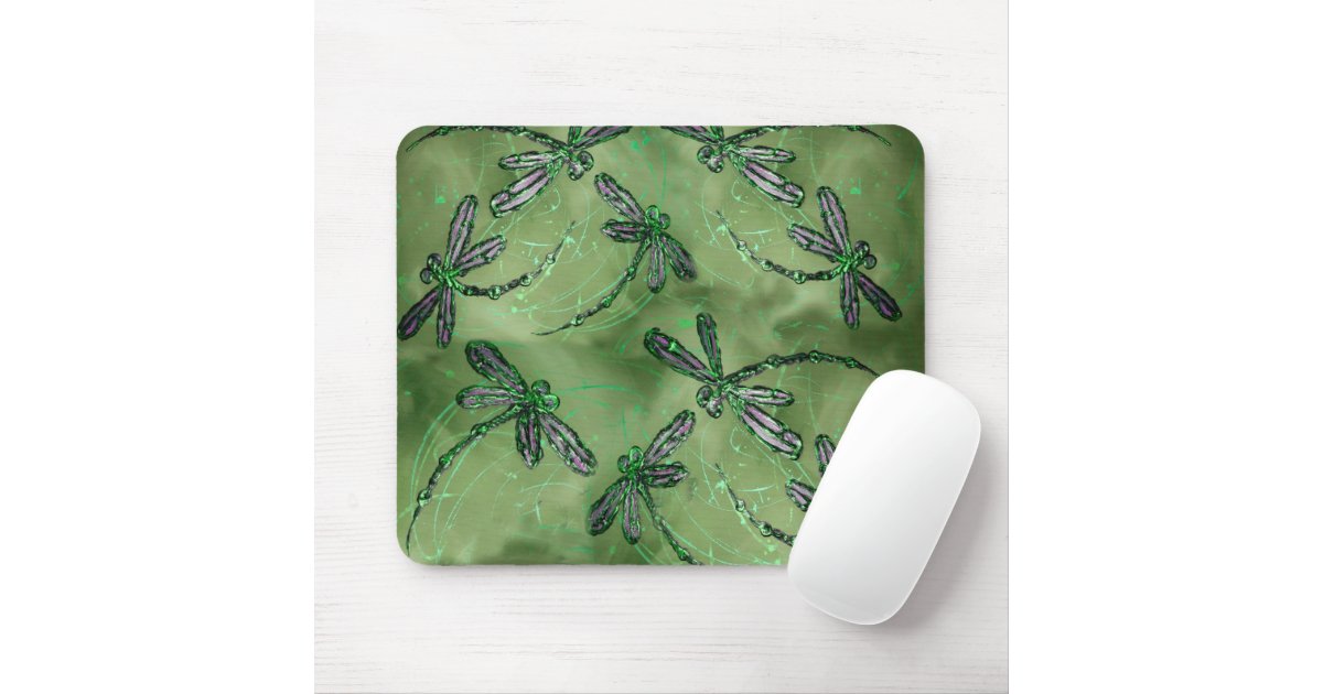 Purple Winged Dragonflies Mouse Pad | Zazzle