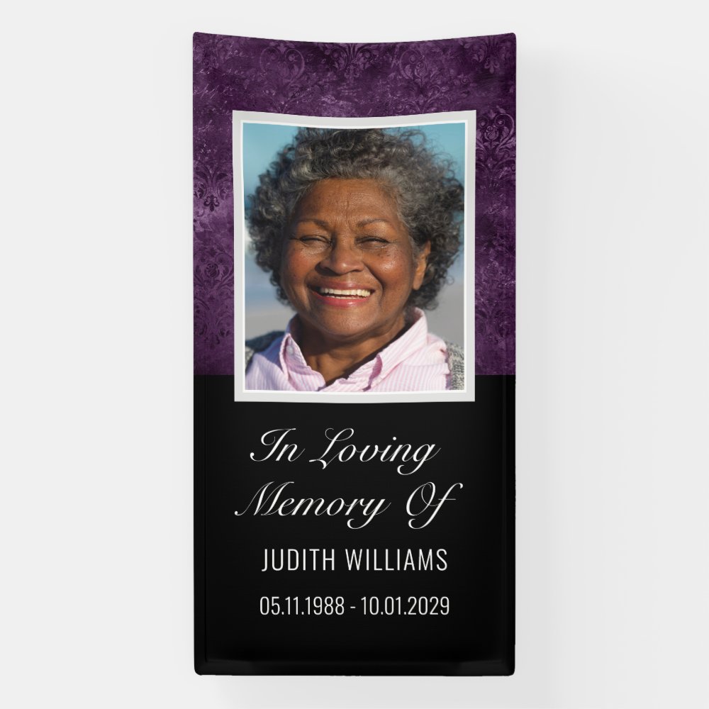 Purple Woman In Loving Memory Memorial Grave Cover 0.6 x 0.9M sold by ...