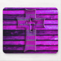 Purple Wooden Cross Mouse Pad | Zazzle