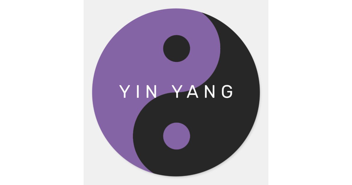 Purple Yin Yang symbol custom sticker sealers | Zazzle