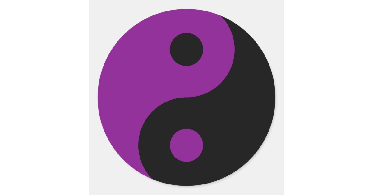 Purple Yin Yang Symbol Sticker | Zazzle
