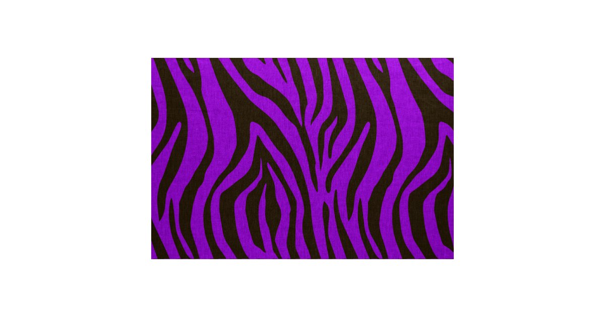 Purple zebra animal print pattern fabric | Zazzle