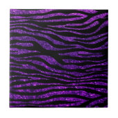 Purple Zebra, Glitter Zebra, Zebra Print, Stripes Ceramic Tile | Zazzle