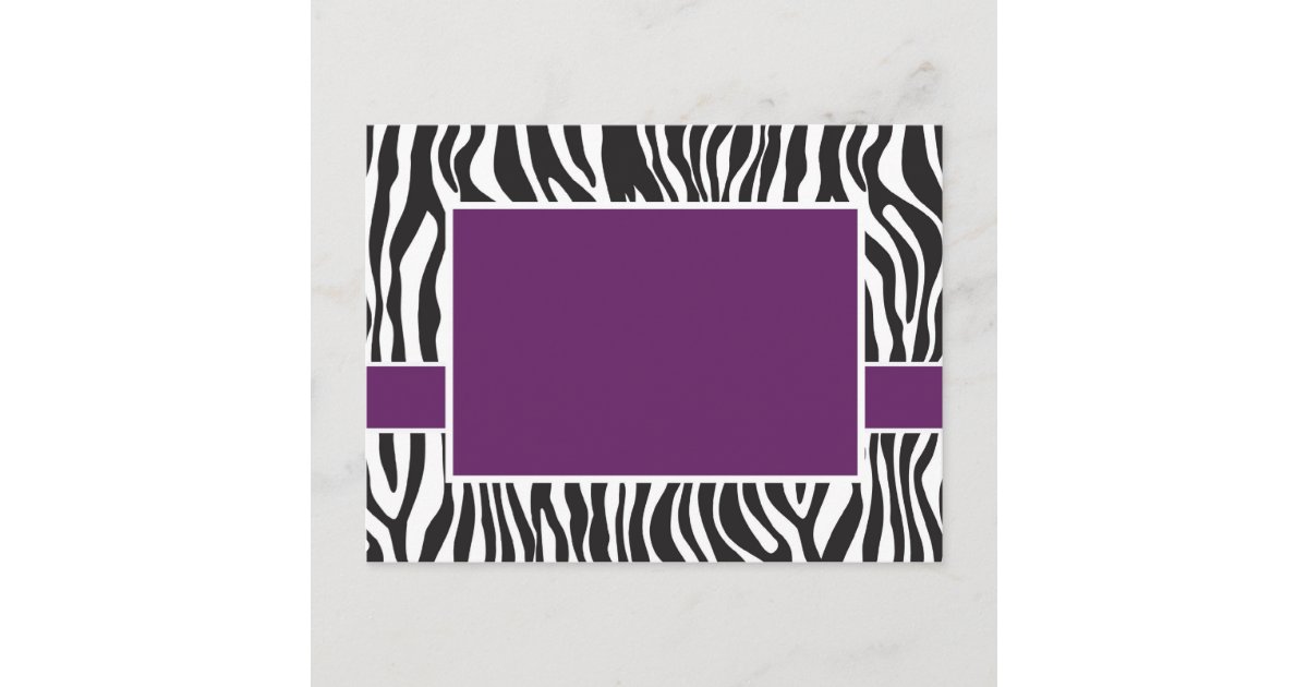 Purple Zebra Invite | Zazzle