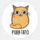 Purr-tato Funny Cat Potato Pun Classic Round Sticker | Zazzle