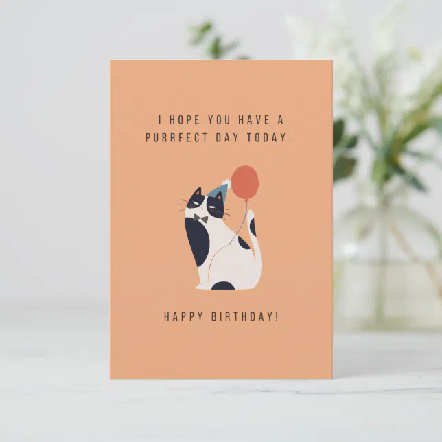 Purrfect Day Birthday Card | Zazzle