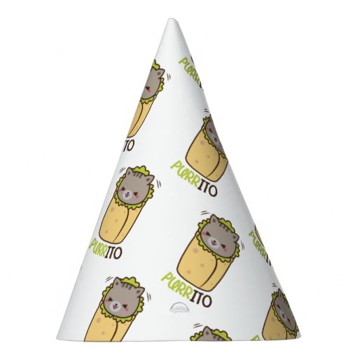 Purrito Kitty Burrito Party Hat | Zazzle