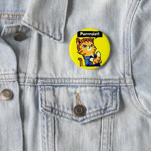 Purrrsist, Cat Purrsist, cat pursist Button | Zazzle