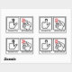 push button receive bacon rectangular sticker | Zazzle