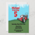 Push Lawn Mower Birthday Party Invitation | Zazzle