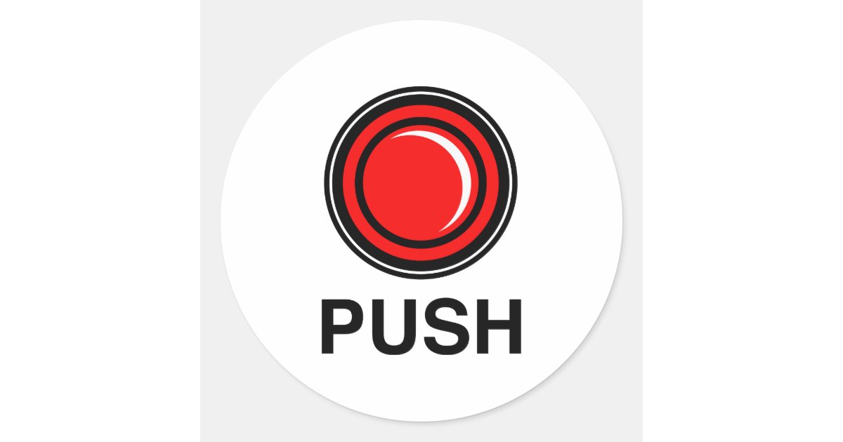 Push Me Stickers | Zazzle
