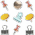 Push Pin Sticker Sheet | Zazzle