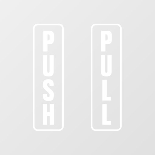 Push Pull Enter Exit Glass Door Sign White | Zazzle