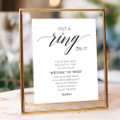 Put A Ring On It Calligraphy Bridal Shower Game Poster | Zazzle
