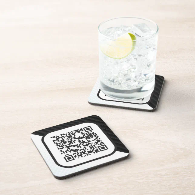 Put your Scannable QR code on these Drink Coaster | Zazzle