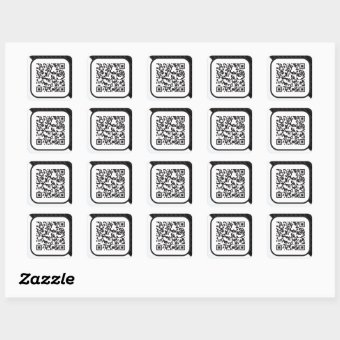 Put your Scannable QR code on these Square Sticker | Zazzle