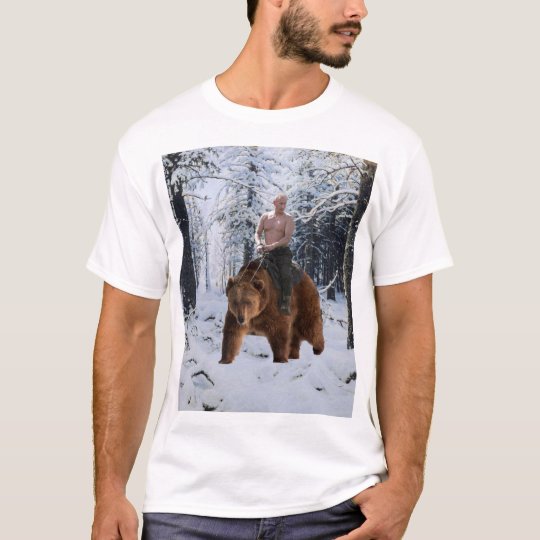 Putin on a bear T-Shirt | Zazzle.com