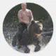 Putin rides a bear! classic round sticker | Zazzle