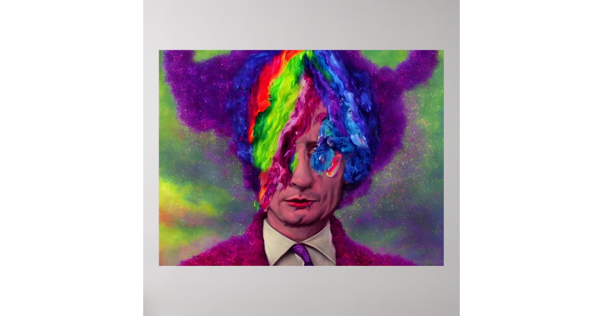 Putin's Rainbow Thoughts Poster | Zazzle