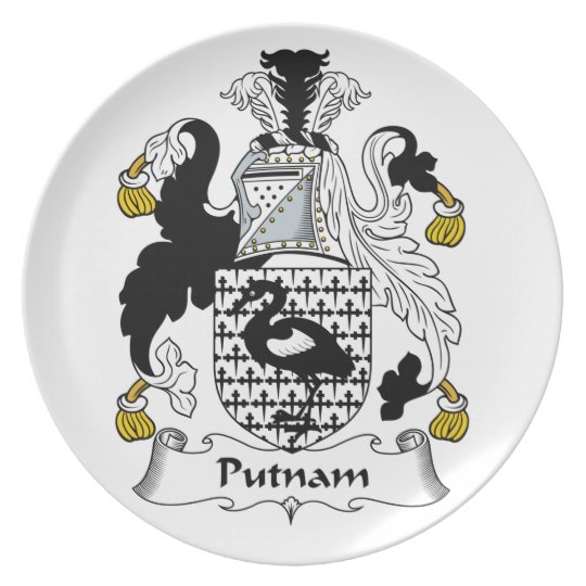 Putnam Family Crest Melamine Plate | Zazzle.com