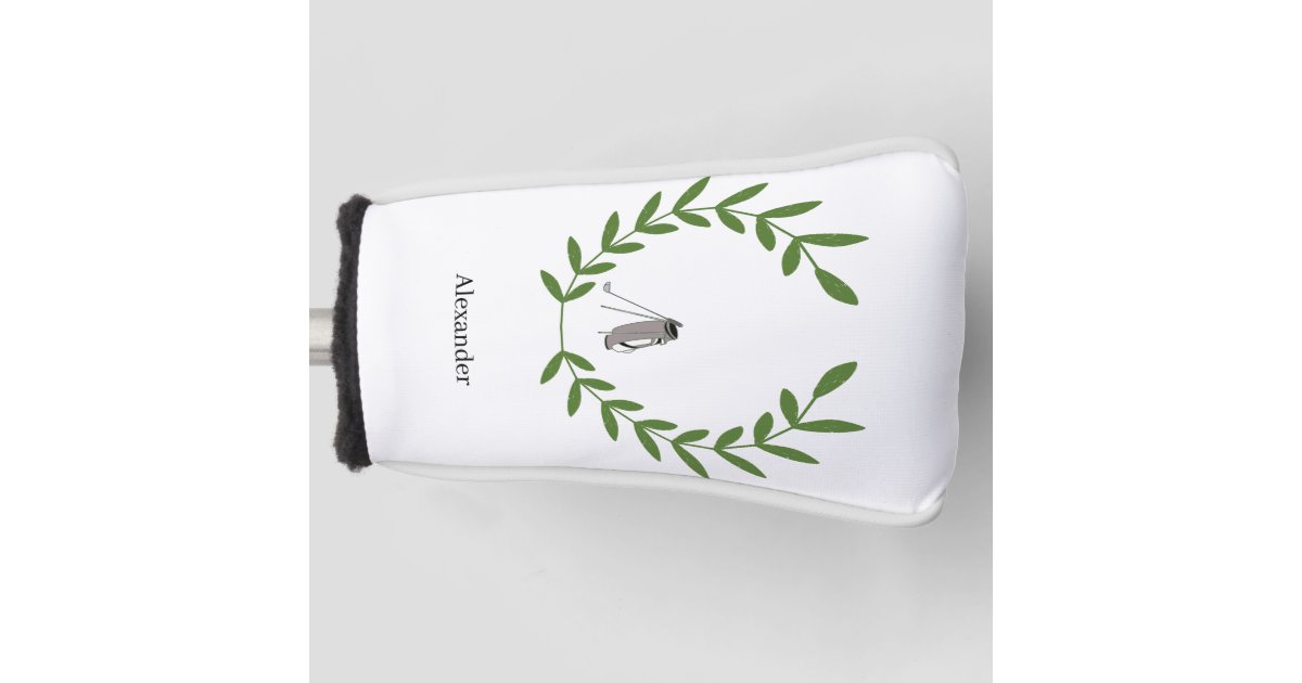 Putter Cover with Laurel Wreath and Golf Bag | Zazzle