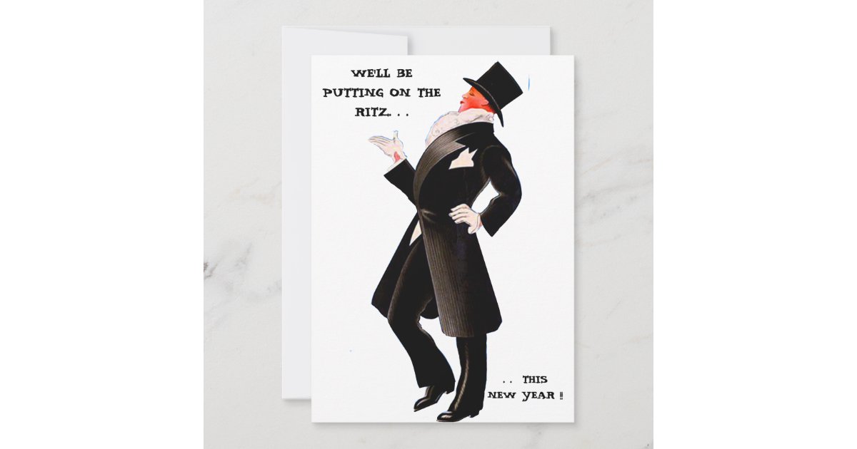 PUTTING ON THE RITZ NEW YEAR INVITATION | Zazzle