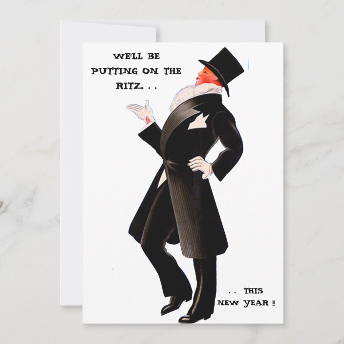 PUTTING ON THE RITZ NEW YEAR INVITATION | Zazzle.com