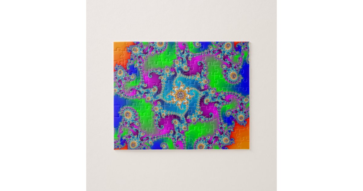Puzzle: Complex Fractal Design Jigsaw Puzzle | Zazzle