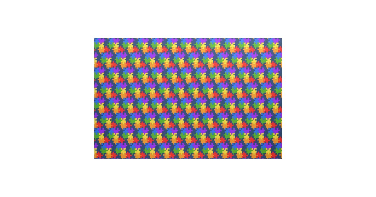 Puzzle Fabric | Zazzle.com