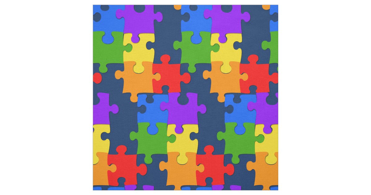 Puzzle Fabric | Zazzle.com