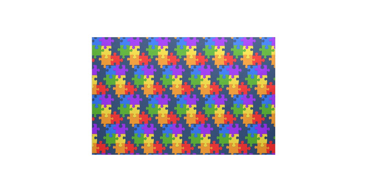 Puzzle Fabric | Zazzle.com