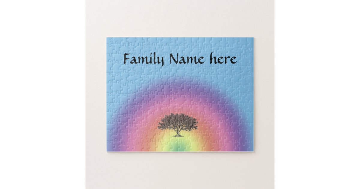 Puzzle - Family Tree - Rainbow | Zazzle