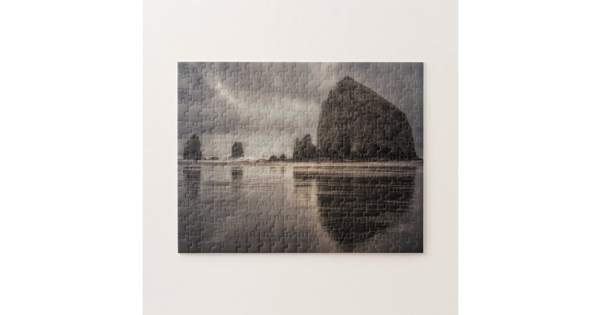 Puzzle: Haystack Rock And Needles Jigsaw Puzzle | Zazzle
