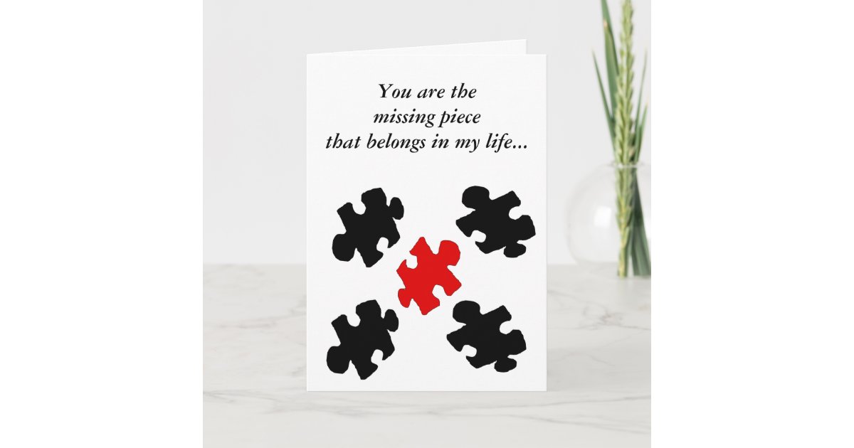 Puzzle Love Happy Valentines Day Card | Zazzle