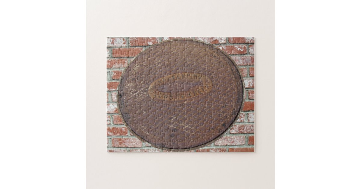 Puzzle - Manhole Cover on Brick | Zazzle