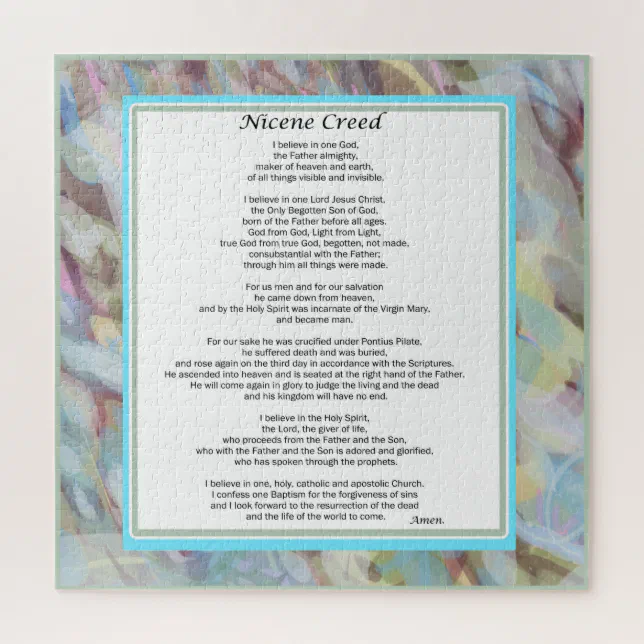 Puzzle Nicene Creed Christian Statement of Faith | Zazzle