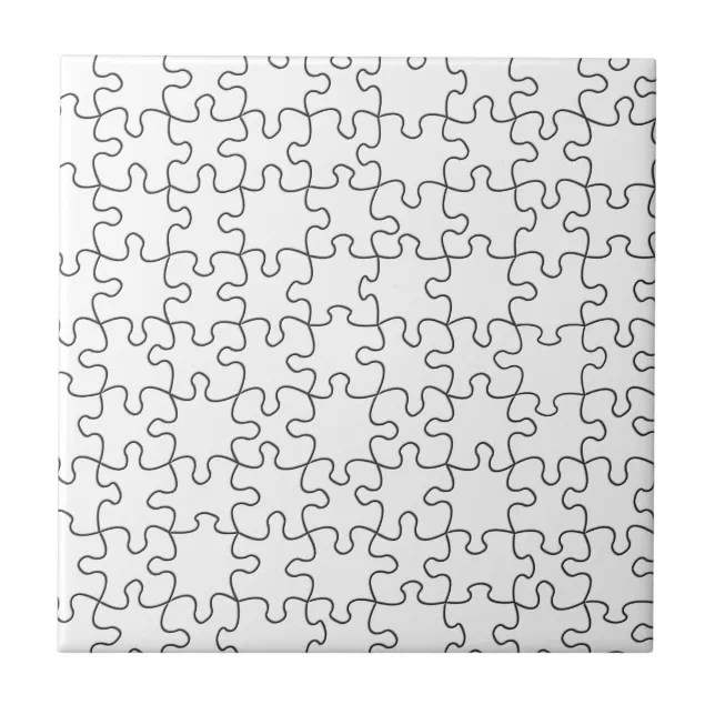 Puzzle Pieces (Add Background Color or Image) Tile | Zazzle