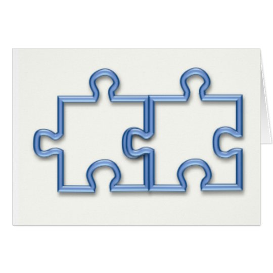 Puzzle Pieces Greeting Card | Zazzle.com